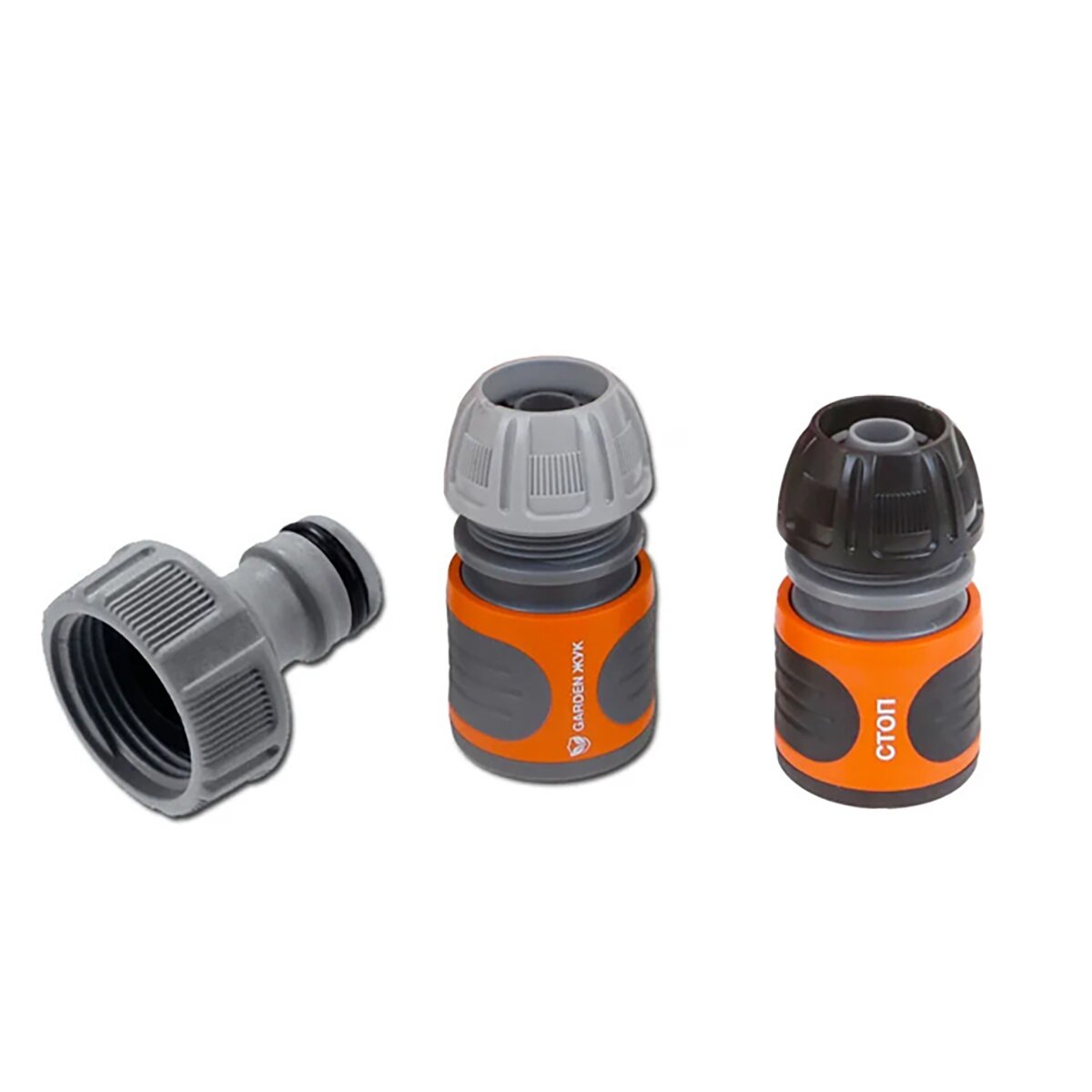 Набор фитингов для шлангов Garden Жук 1/2", адаптер, 2 коннектора