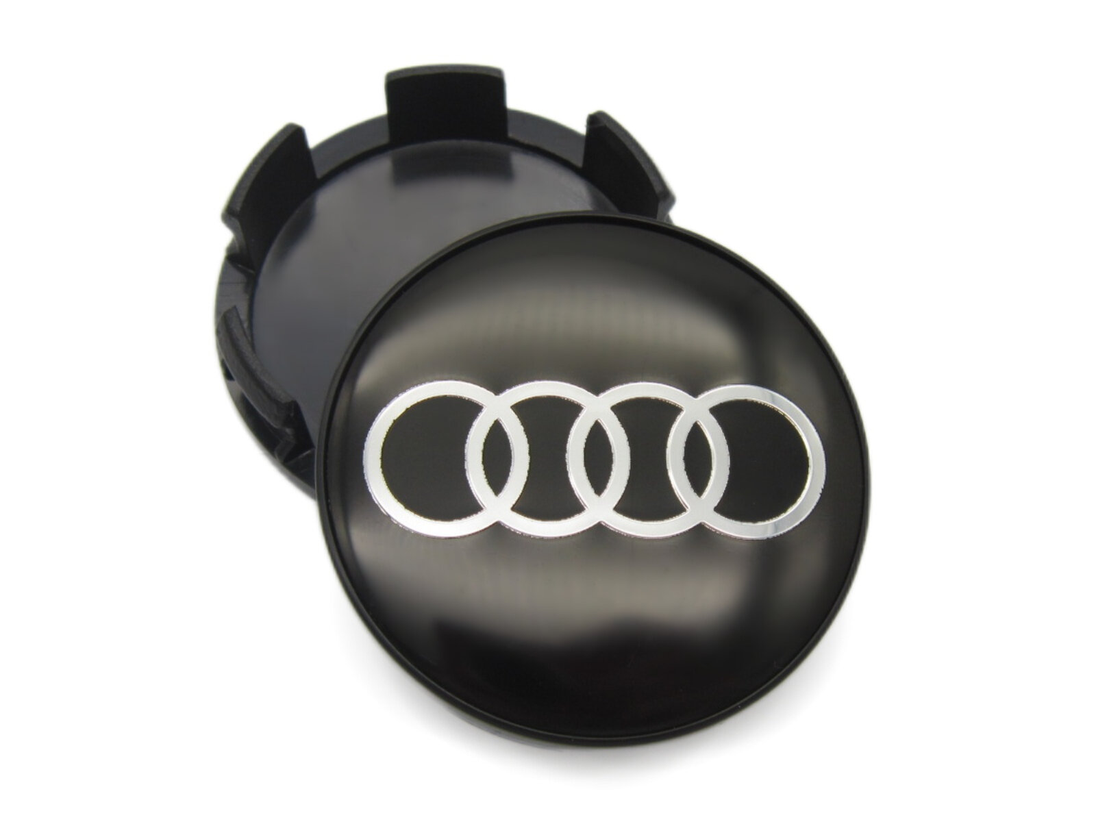 Колпачки, заглушки на литые диски СКАД Ауди черный, 56/51/12 мм, комплект 4 шт.
