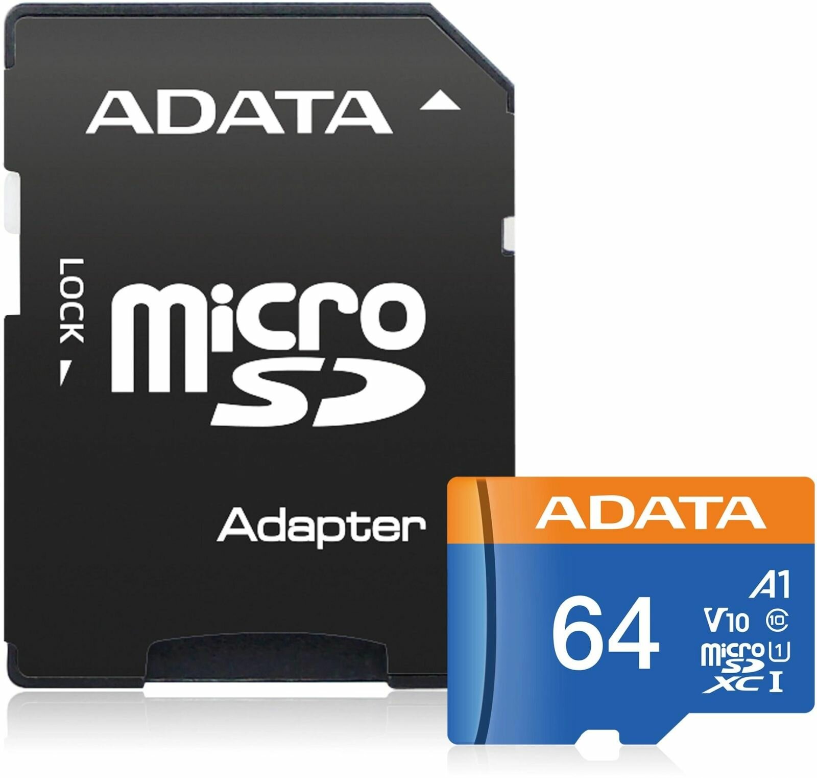 Флеш-карта ADATA microSDXC 64GB Premier Pro + адаптер (AUSDX64GUICL10A1-RA1)