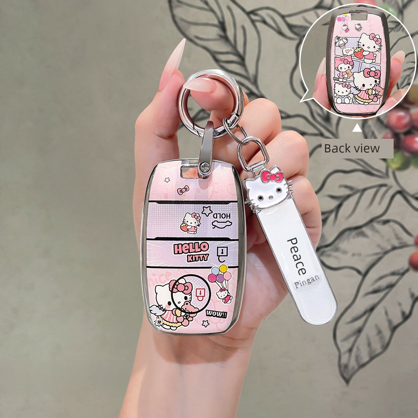 Брелок Hello Kitty с удачным символом для моделей Kia - Защитный аксессуар для ключей автомобиля