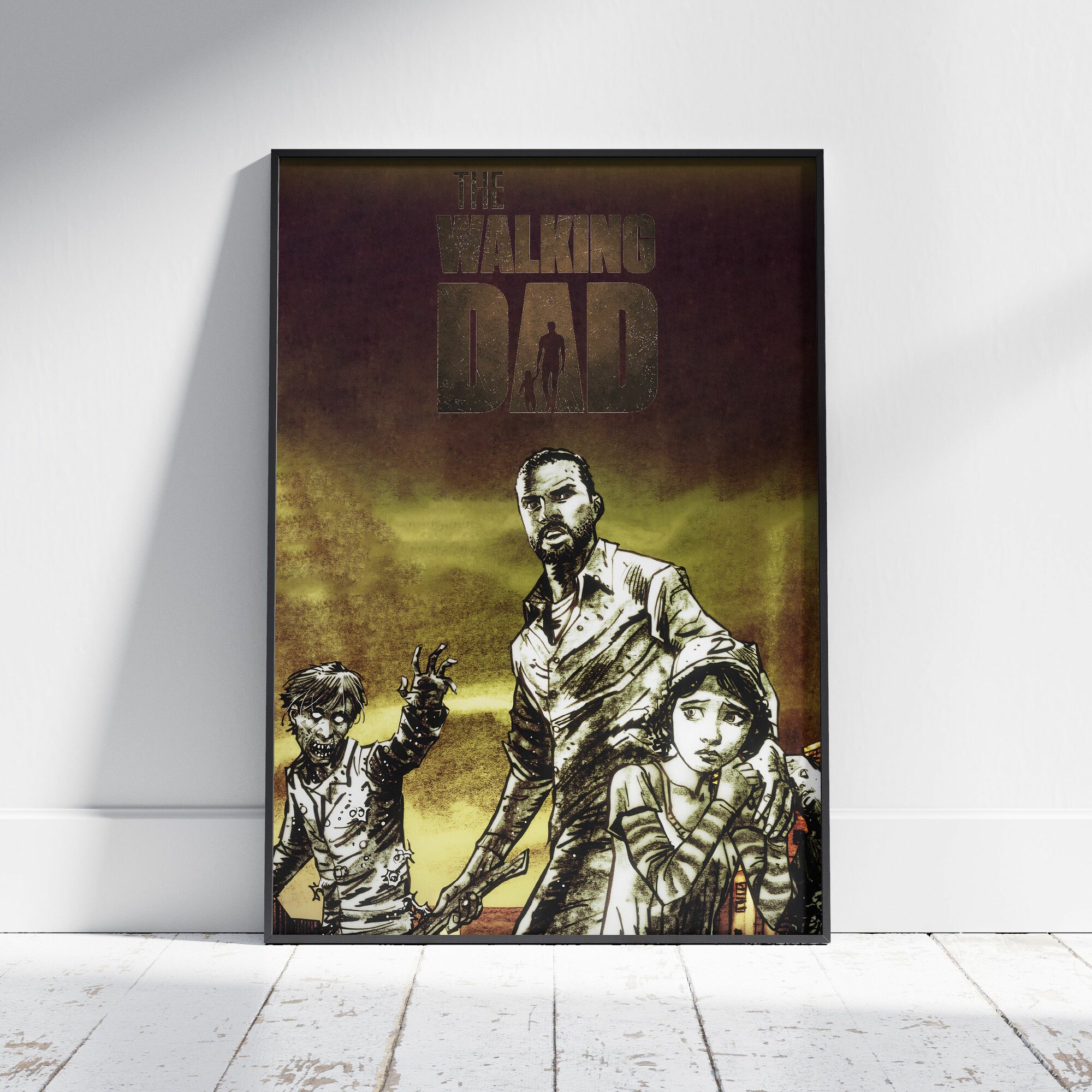 Плакат на стену для интерьера The Walking Dead (Клементина, Ли 2) - Постер по игре формата А4 (21x30 см)