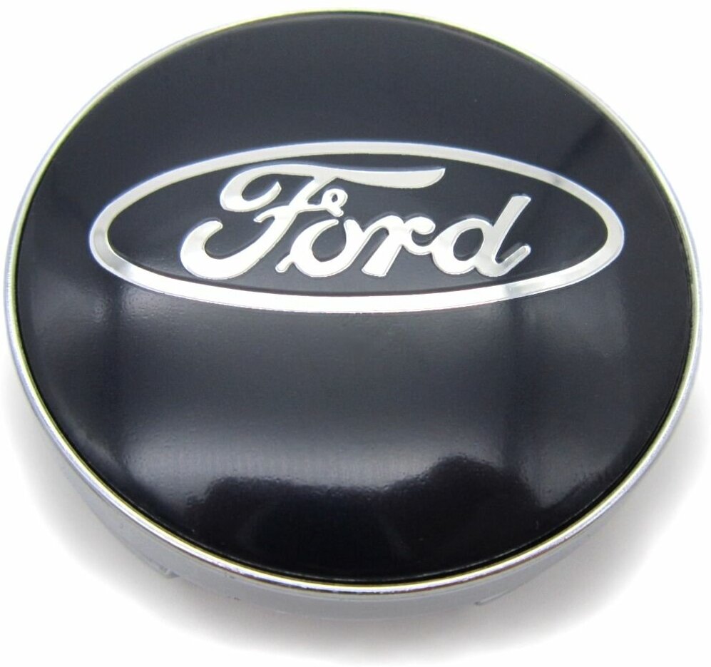 Колпачки, заглушки на литые диски Форд черный 60/56 мм, комплект 4 шт.