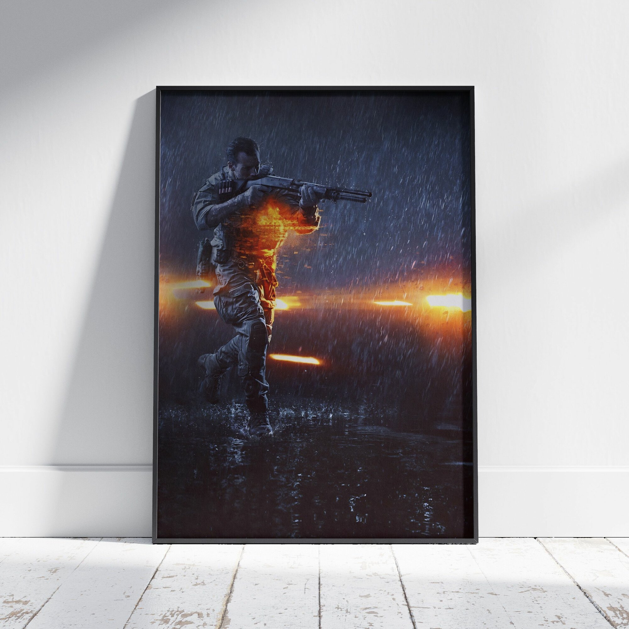 Плакат на стену для интерьера Бателфилд (Battlefield 4 - 5) - Постер по игре формата А3 (30x42 см)