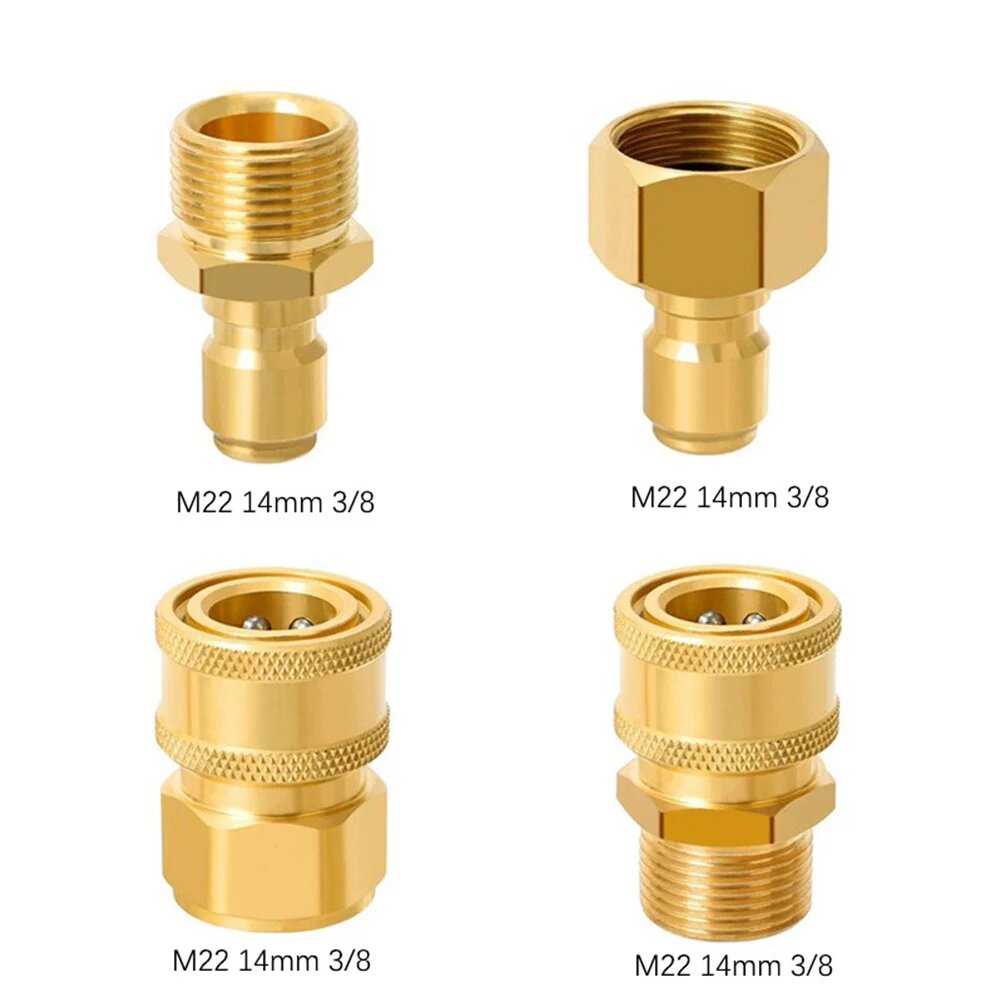 Адаптер для мойки высокого давления M22 14mm 3/8, 4 шт, цвет 2