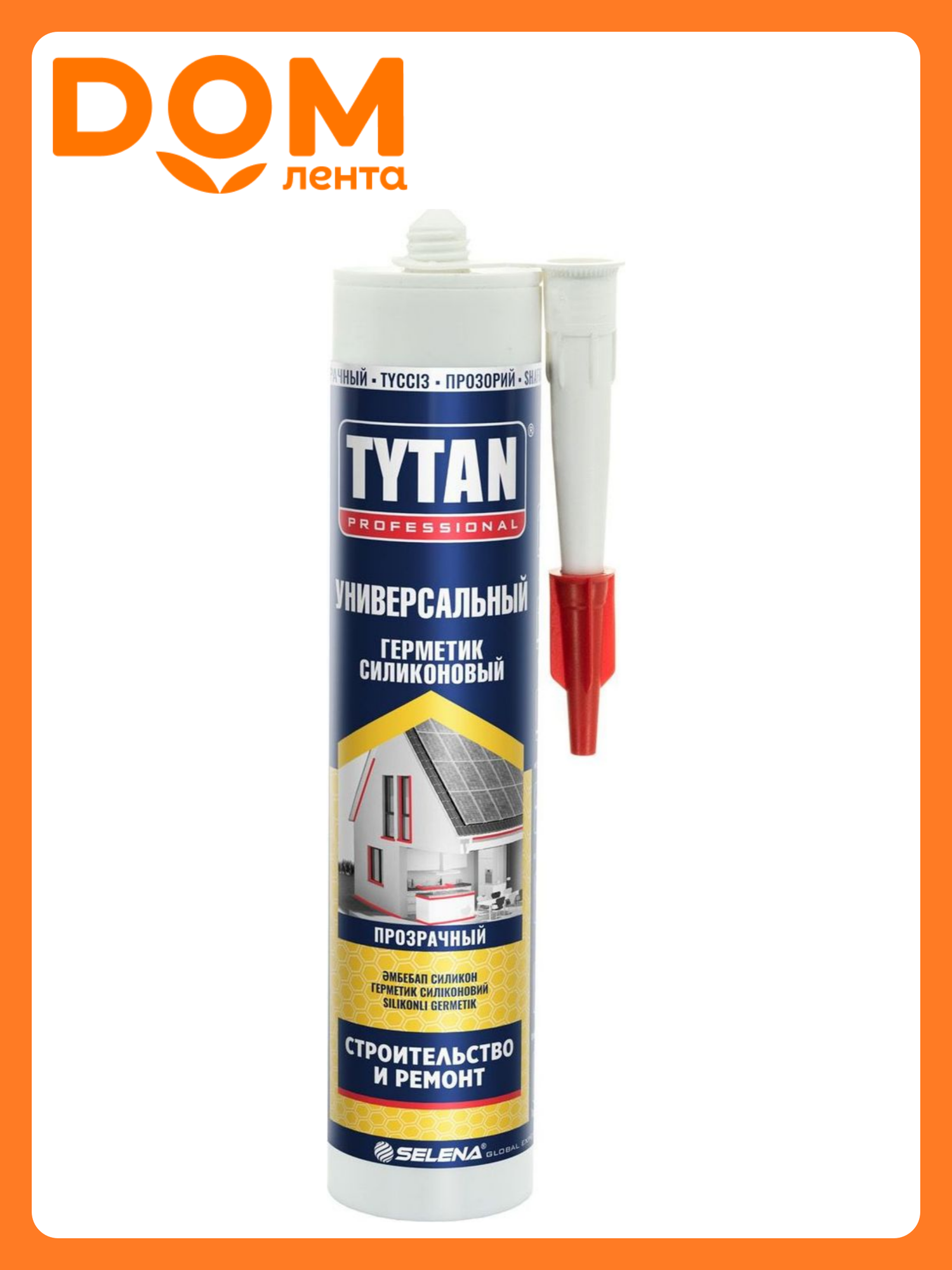 Герметик TYTAN, силиконовый, универсальный, бесцветный, 280мл