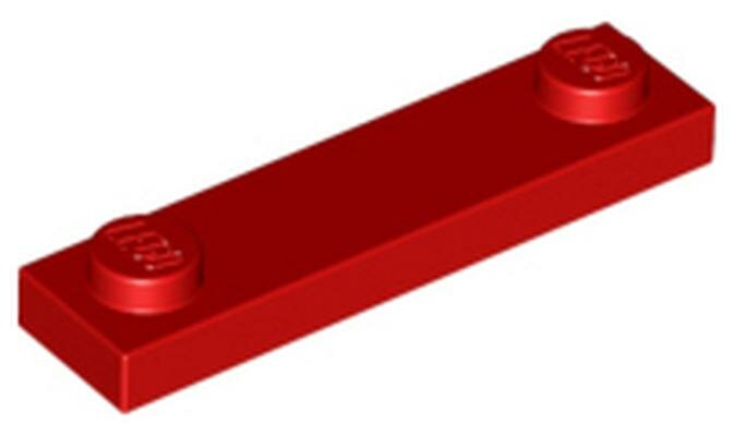 Деталь Lego 92593 Plate, Modified 1 x 4 with 2 Studs without Groove