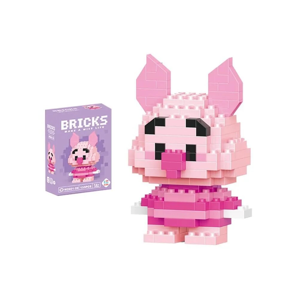 1 коробка игрушек строительных блоков, Disney Anime собирают кирпичи, Подарки для детей