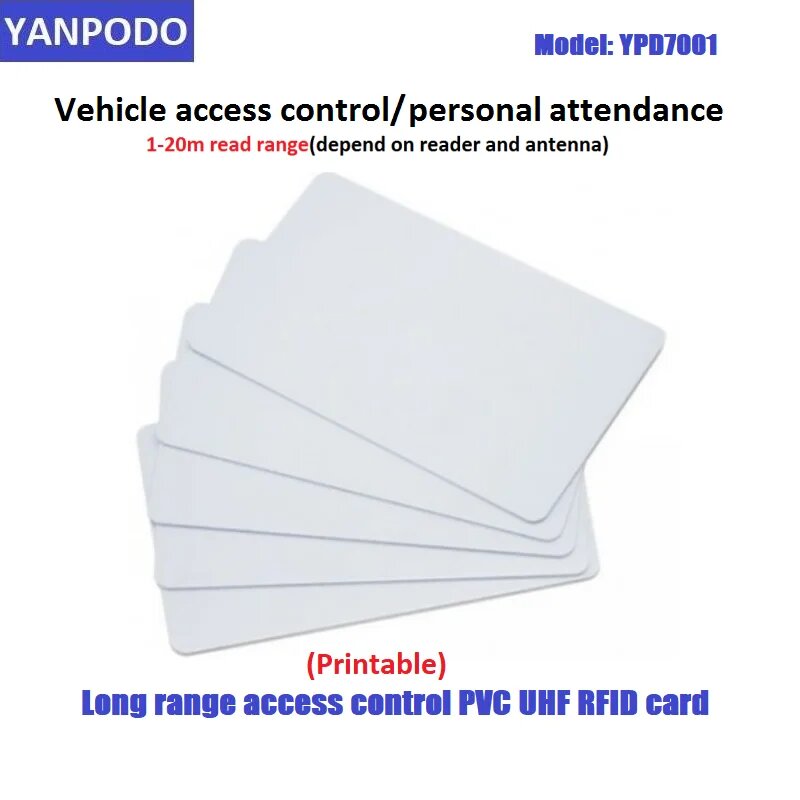 20шт. RFID карта UHF PVC, YPD7001, Vehicle access control