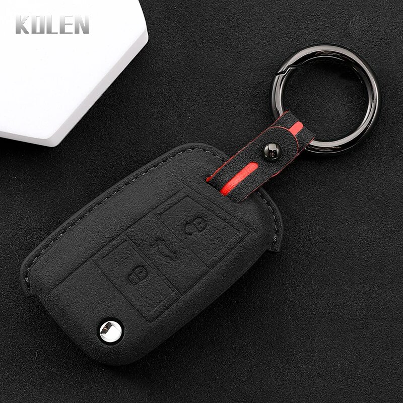 Кожаный чехол для ключей VW/SEAT/Skoda Black Set 2