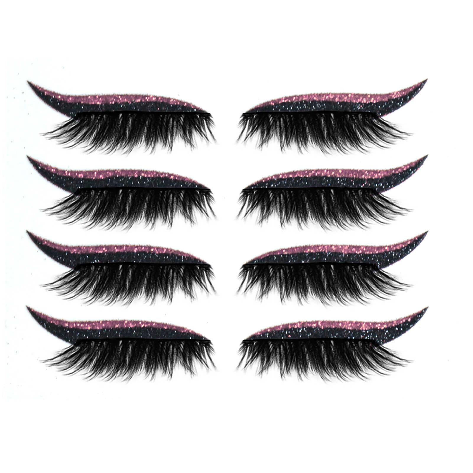 Шimmering Powder Beauty Tool Reusable Eyeliner Long-Lasting False Eyelashes Self-Adhesive Natural Waterproof Eyelash Stickers Розовый Материал Синтетическое волокно Пластик Цвет Голубой Зеленый Флуоресцентный Золотой Фиолетовый Черный Розовый Размер