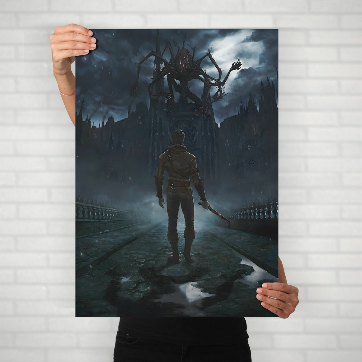 Плакат на стену для интерьера Бладборн (Амигдала 1) - Постер по игре Bloodborne формата А1 (60x84 см)