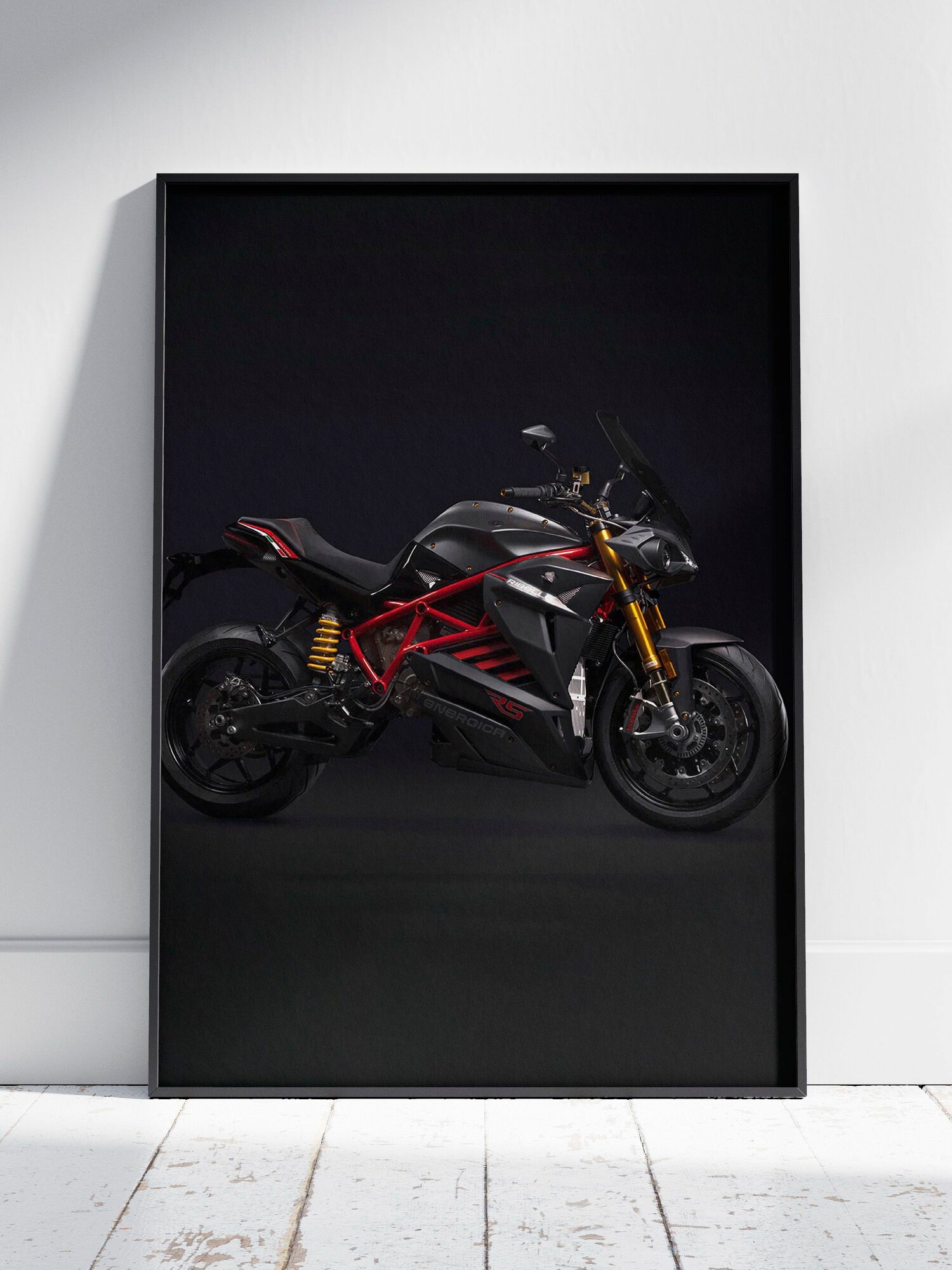 Плакат на стену для интерьера Авто и Мото (Энерджика Ева Рибэль RS - Energica Eva Ribelle RS) - Постер по транспорту формата A4 (21x30 см)
