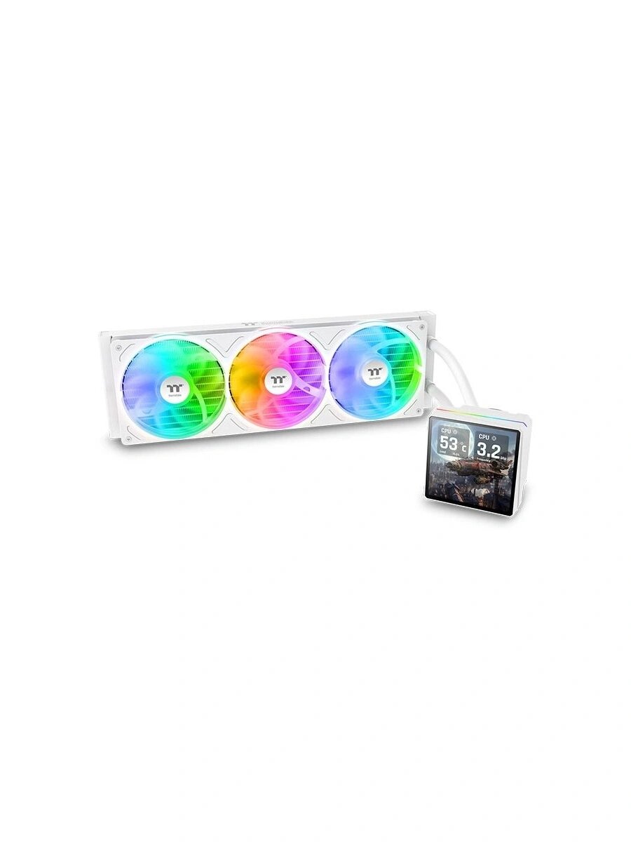Система водяного охлаждения Thermaltake TH360 V3 Ultra Snow ARGB Soc-AM5/AM4/1200/1700/1851 белый 4-