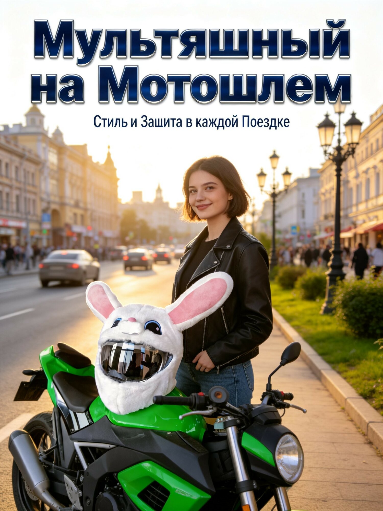 Мягкий защитный чехол для мотошлема, белый дизайн в виде зайчика для защиты от царапин и пыли, стильный аксессуар для городских и загородных поездок