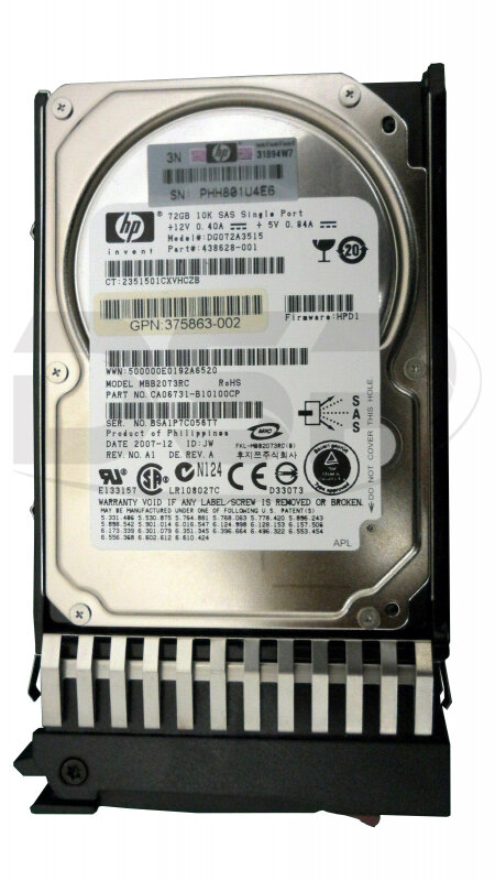 Жесткий диск HP CA06731-B10100DP 72Gb SAS 2,5" HDD