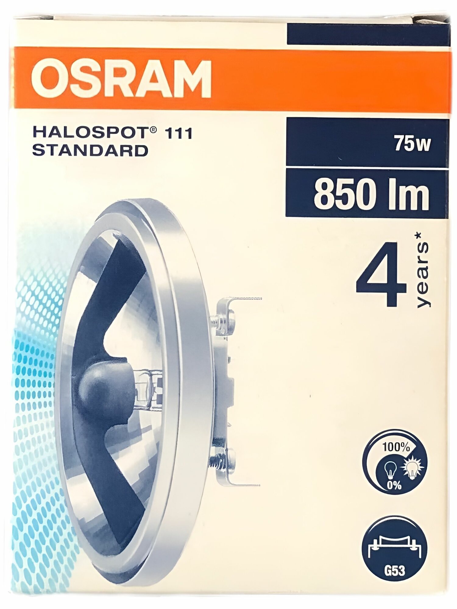 Лампа Osram Halospot 111 41840FL 75W G53