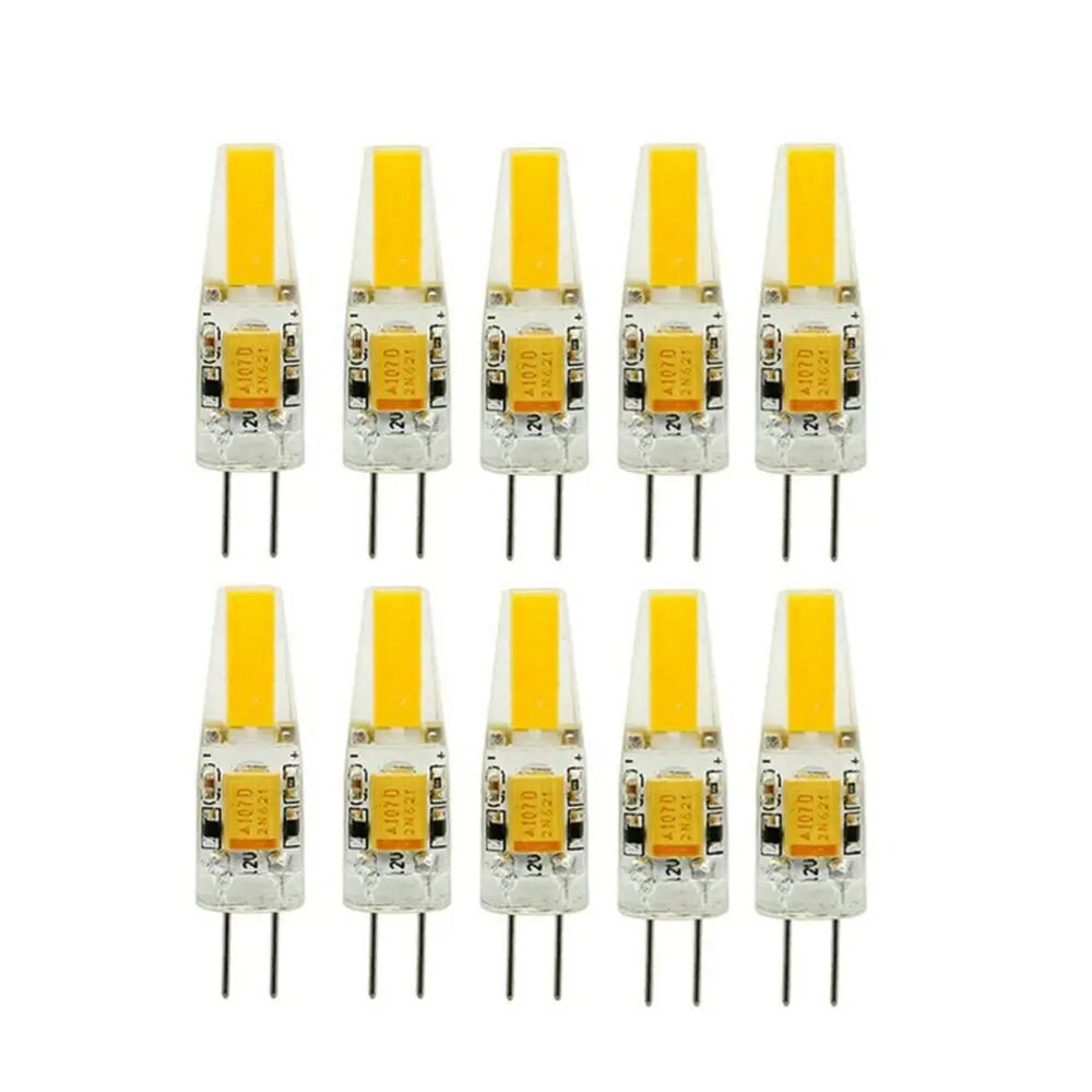 10 шт. светодиодные лампы G4, теплый белый, 220V