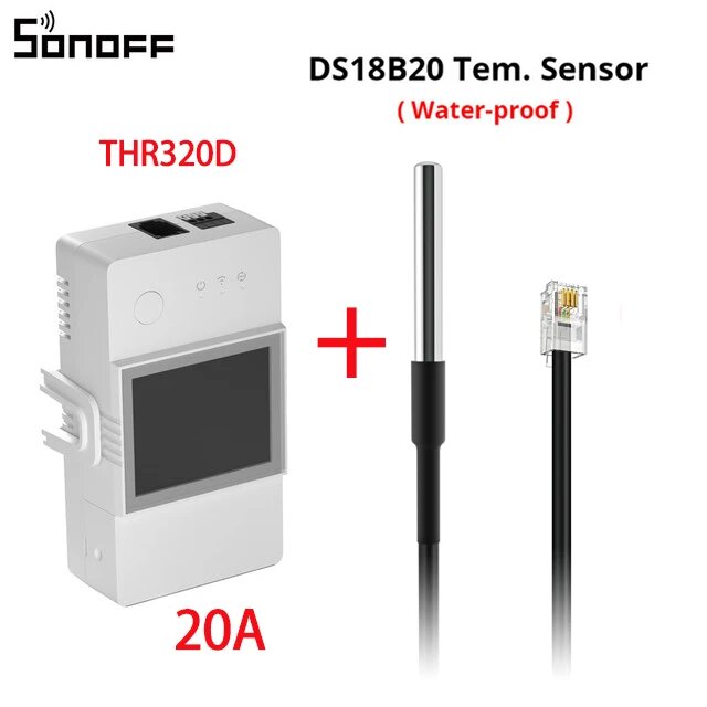 SONOFF THR320D 20A + DS18B20 Датчик температуры