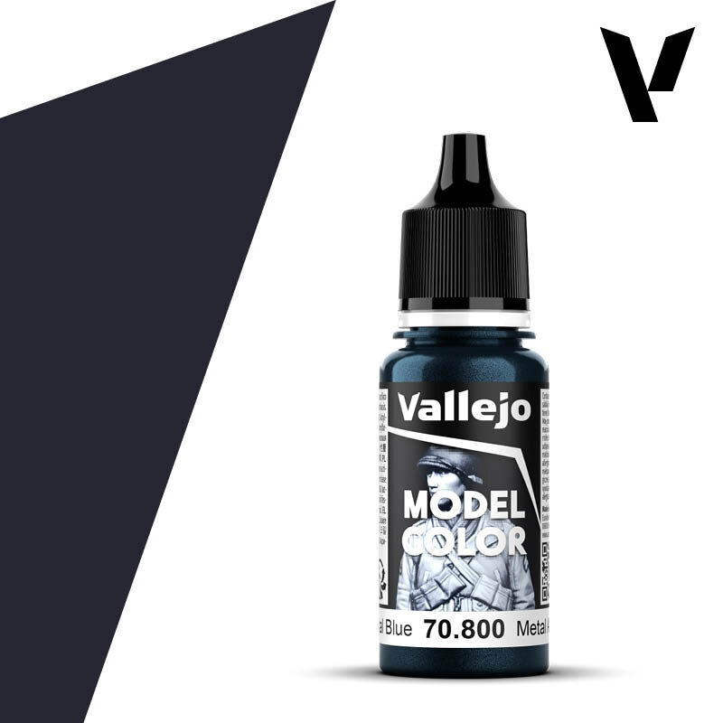Краска Vallejo серии Model Color - Gunmetal Blue 70800, металлик (17 мл) 70.800