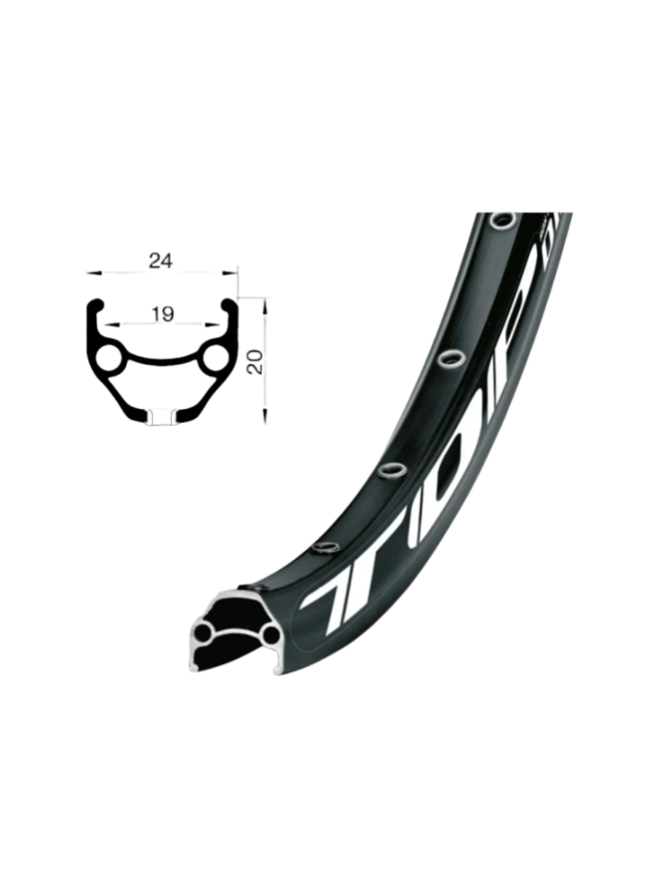 Обод 27,5” Remerx “TOP DISC RX 3019” (584x19), 32 спицы, a/v, двойной, пистонированный, черный.