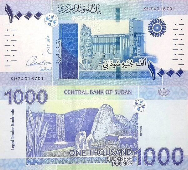 Судан 1000 фунтов 2019-2023 Растение сорго UNC
