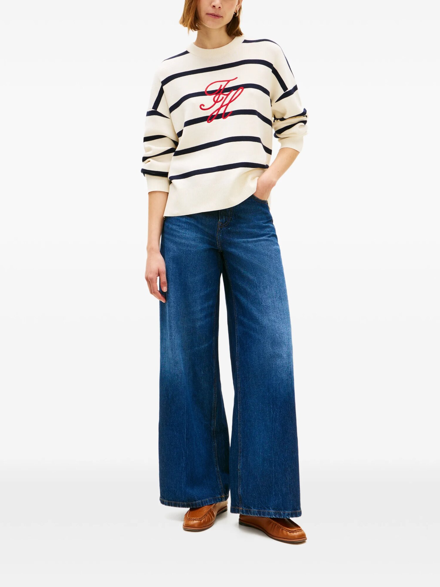 Свитер TOMMY HILFIGER, размер 48 EU, , разноцветный — фото 1