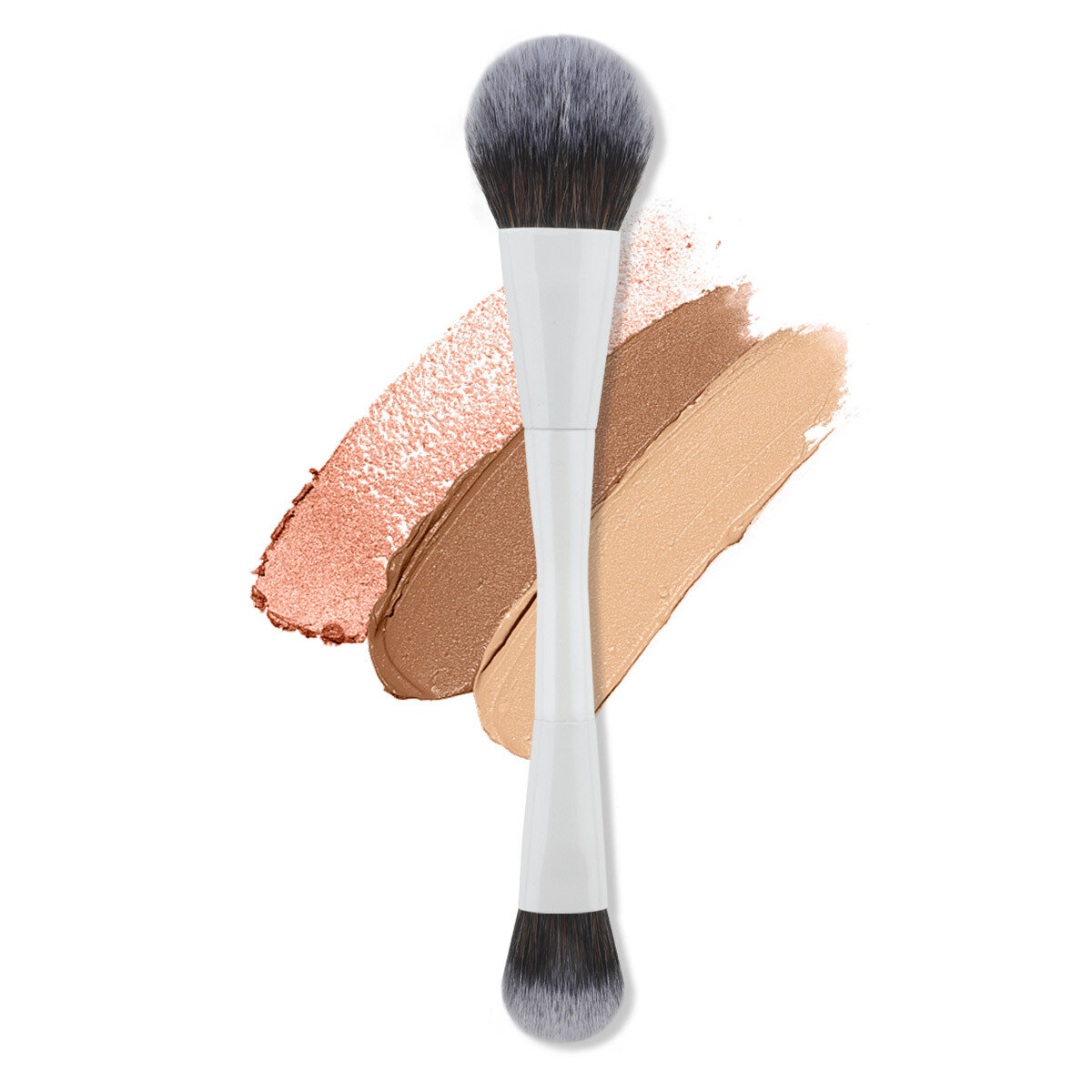 Double Head Flame Makeup Brush, Подсветить Осветляющие румяна кисть, Уход за лицом Многофункциональная кисть