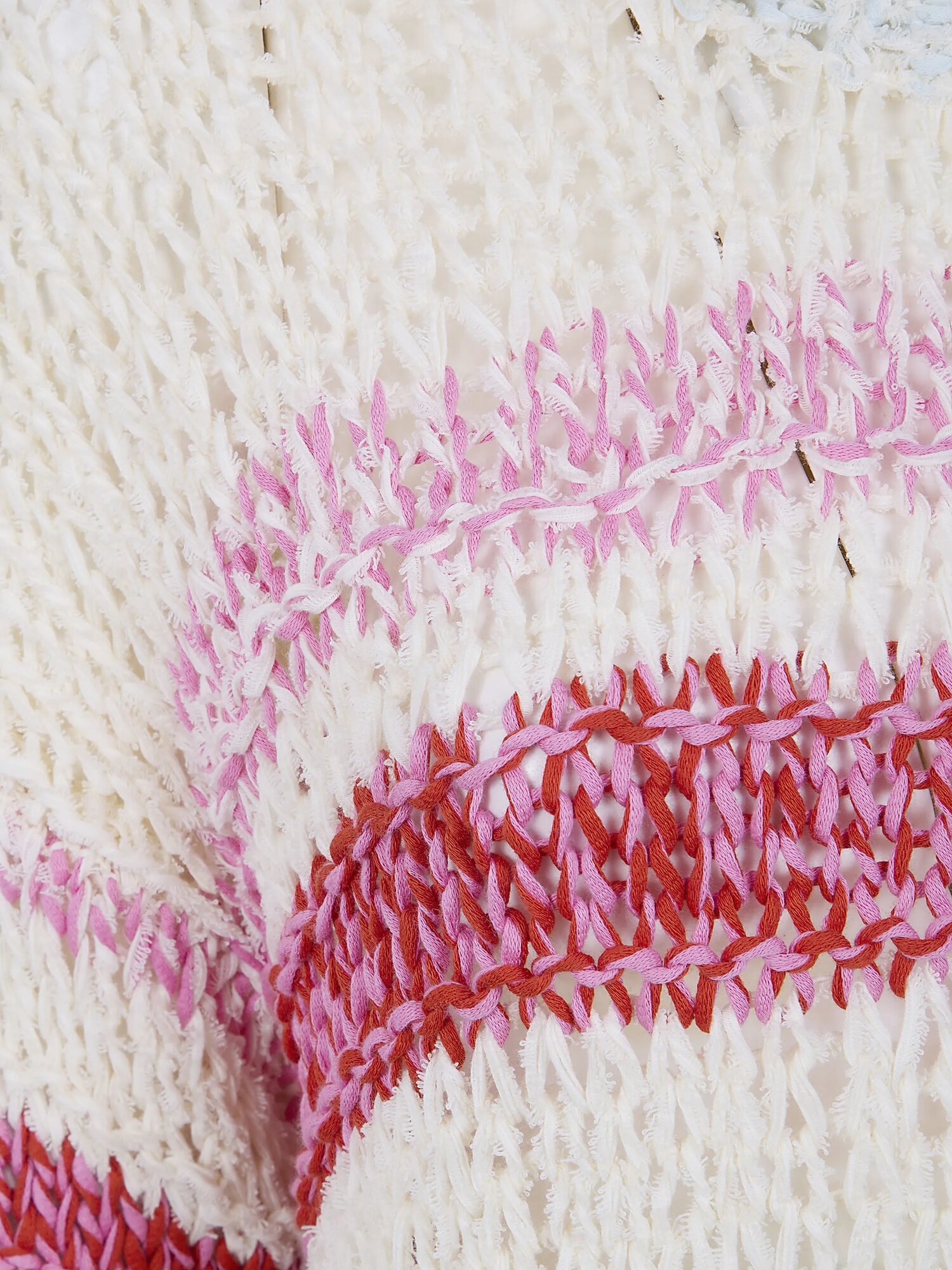 Свитер NUUR Striped open-knit sweater, размер 42, , бежевый/белый — фото 1
