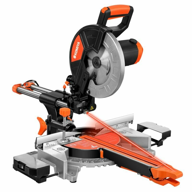 Торцовочная пила KOMIYA 2500 Вт, d 255mm, пила торцовочная с протяжкой