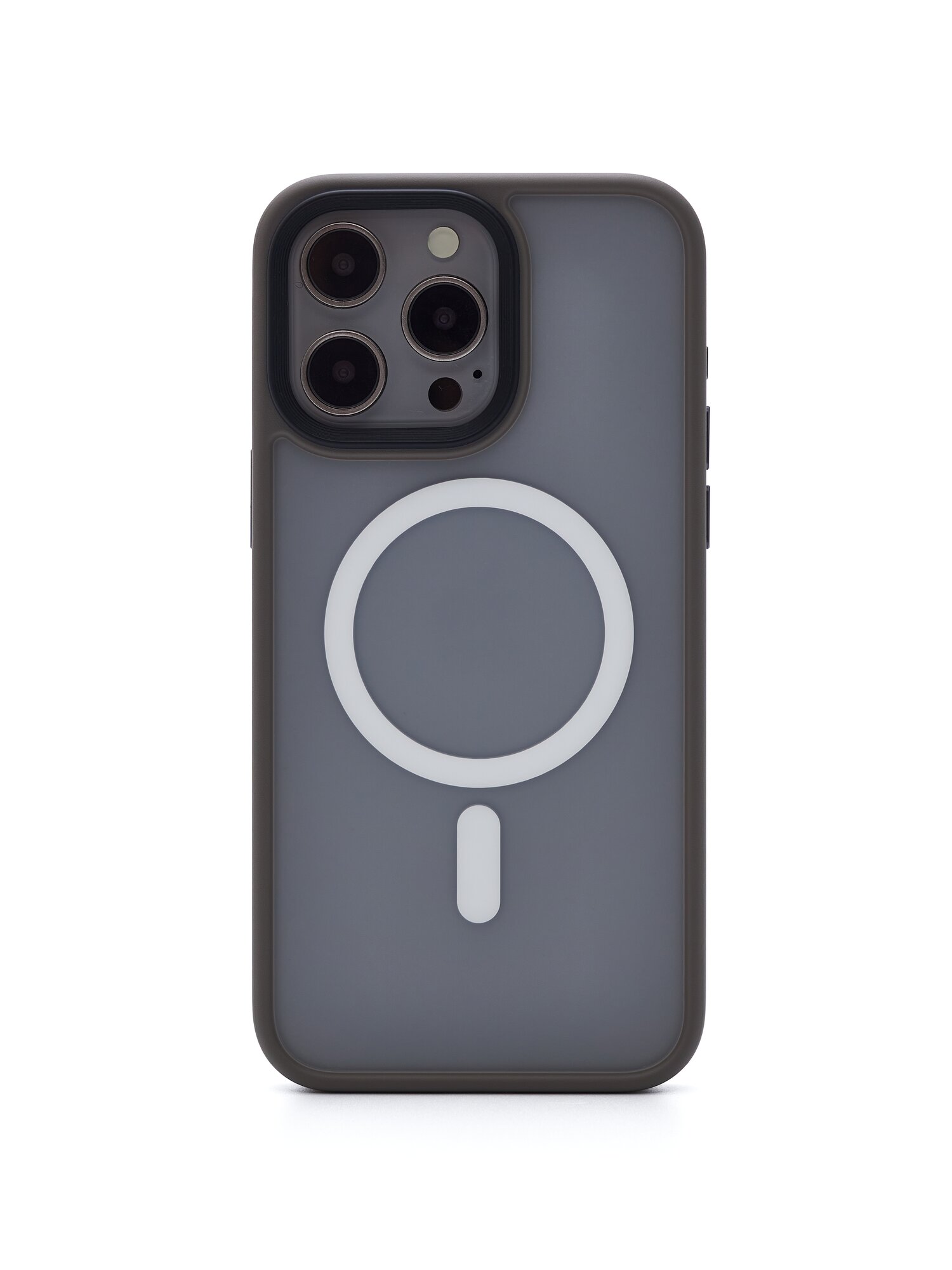 Чехол DFANS для Iphone 15 серый титан, противоударный, с MagSafe