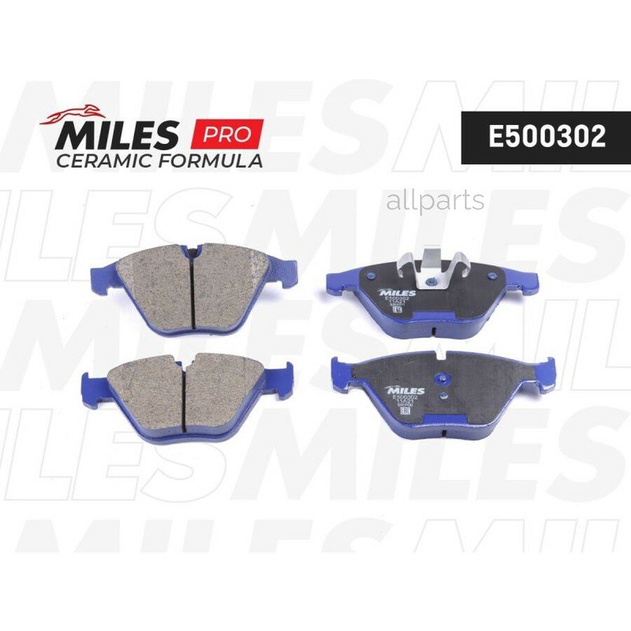 MILES E500302 Колодки тормозные передние BMW 3 E90/E91/X1 E84 (ISO 9001 ) Ceramic