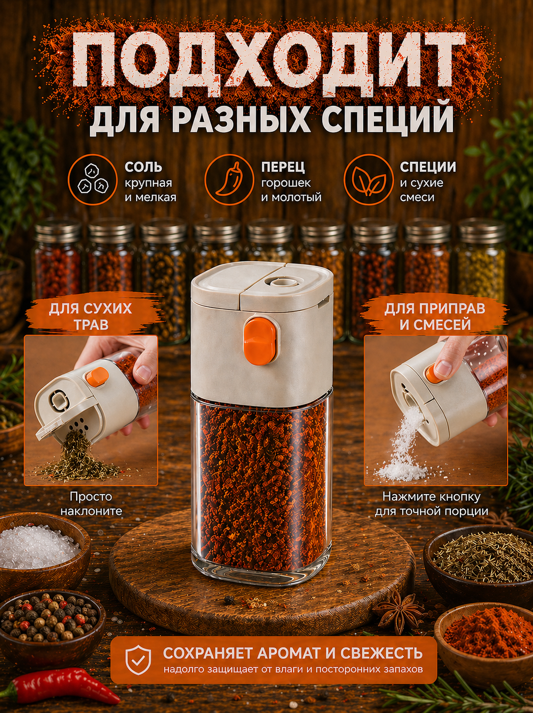 Солонка перечница два режима — фото 1