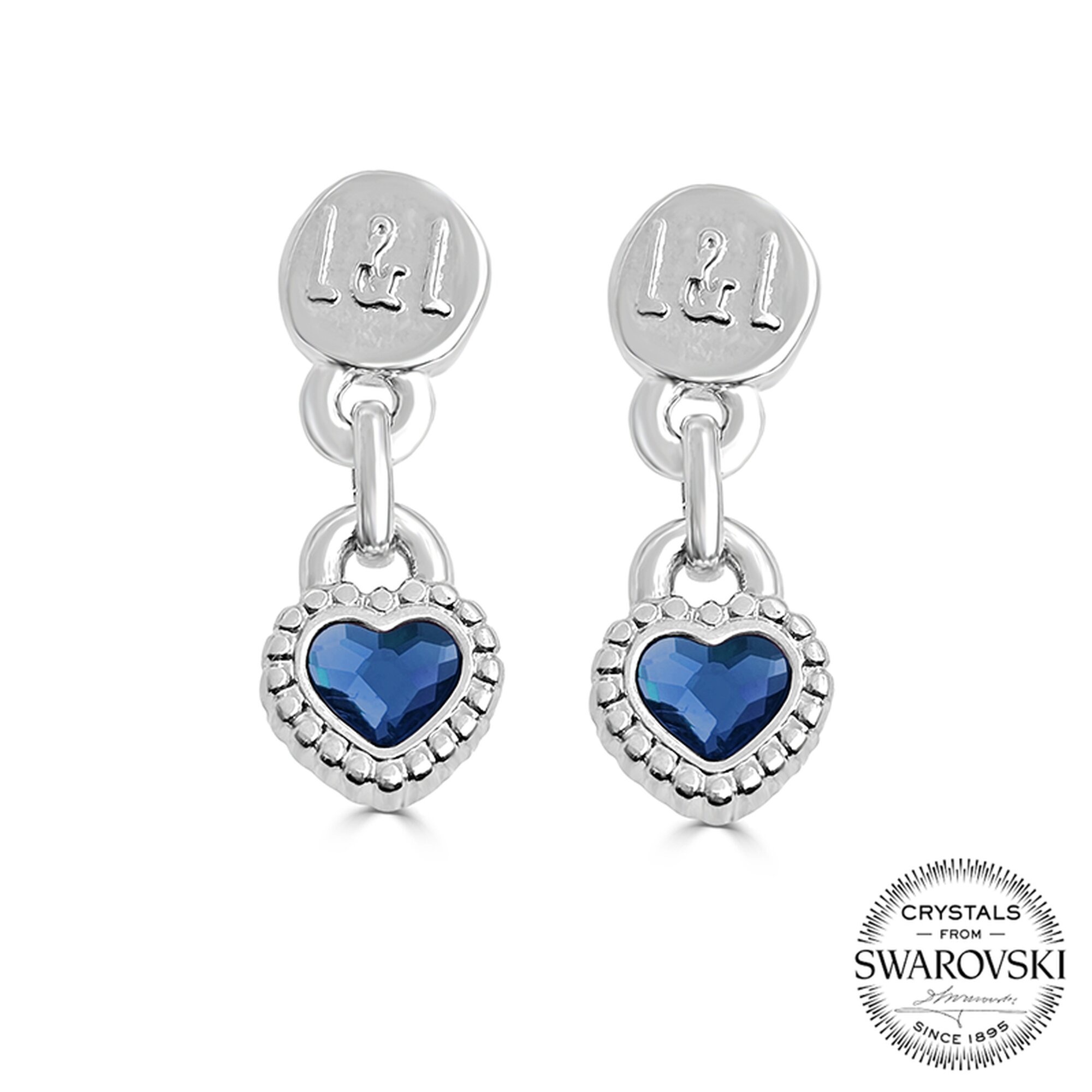 Серьги пусеты, кристаллы Swarovski