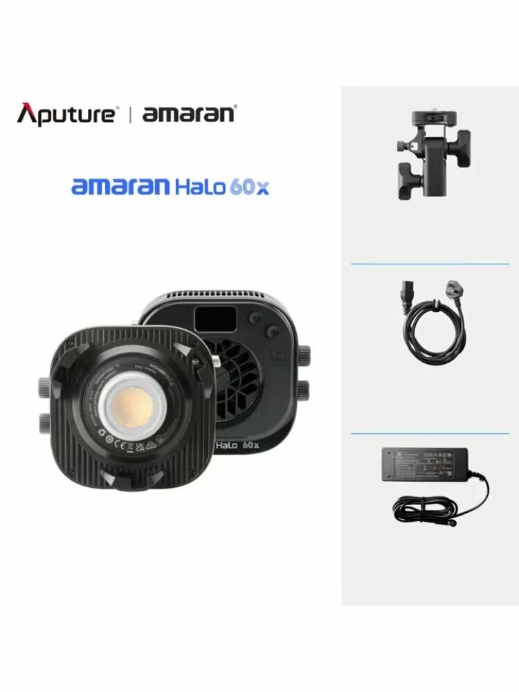 Aputure amaran Halo 60x, фотокамера портативная портативная внешняя съемка с заливающим светом, фотосъемка с живым видео