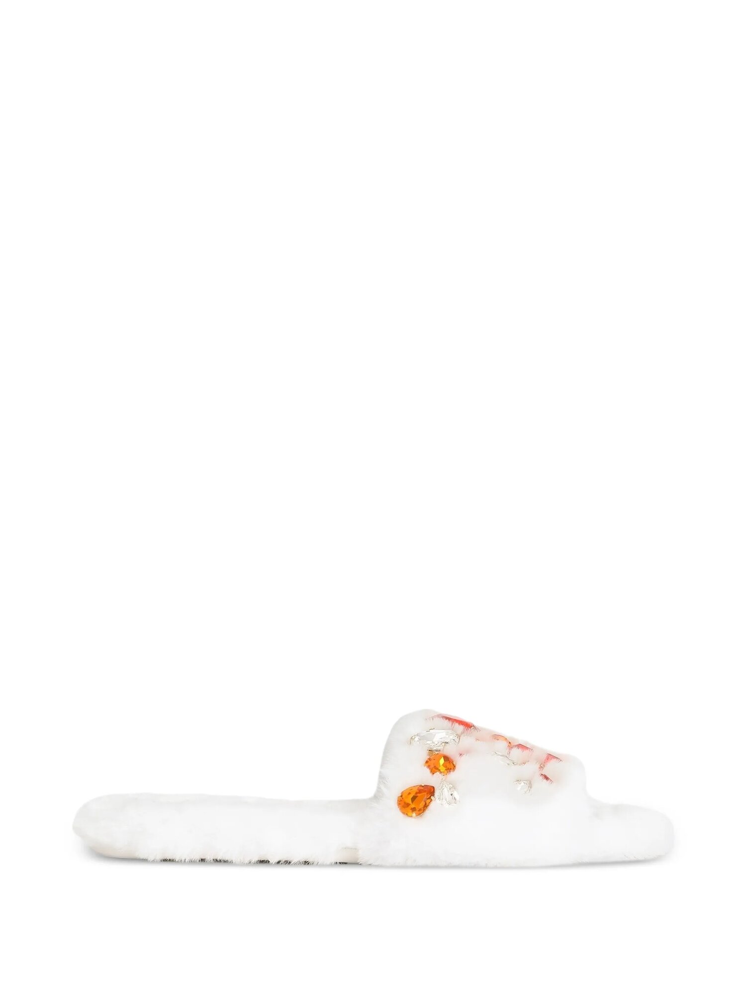 Тапочки Flat faux-fur slippers