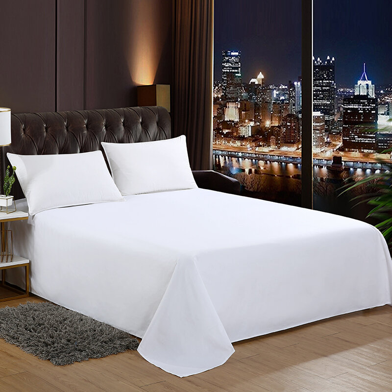 Белое льняное постельное белье Romande Hotel, 100% хлопок, 60 шт, атласная простыня, одинарный продукт, специальный