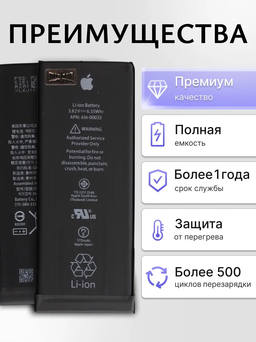 Аккумулятор для iPhone 6S — фото 1