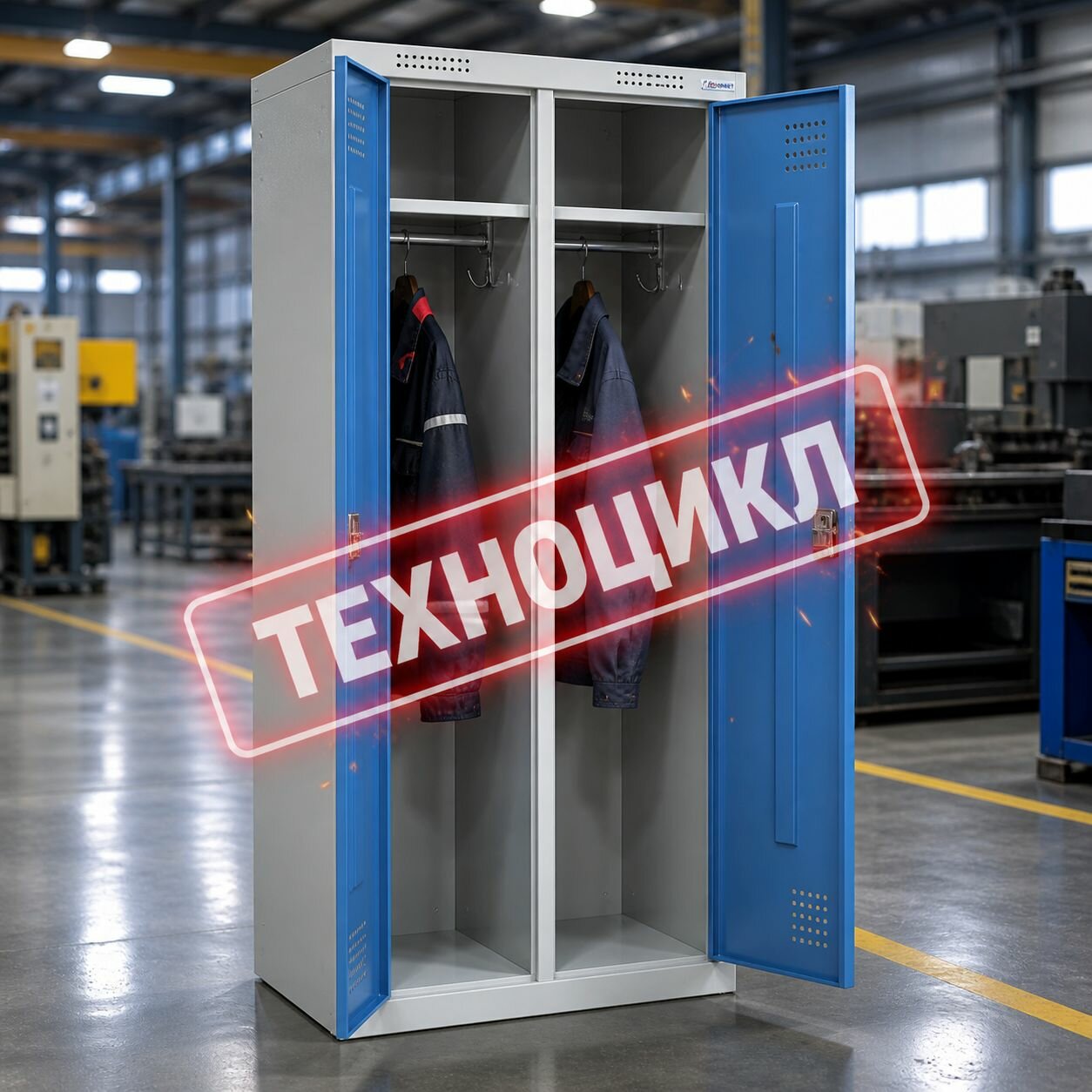 Шкаф для одежды шрэк 22-530, 1850х530х500 мм, сборная техноцикл