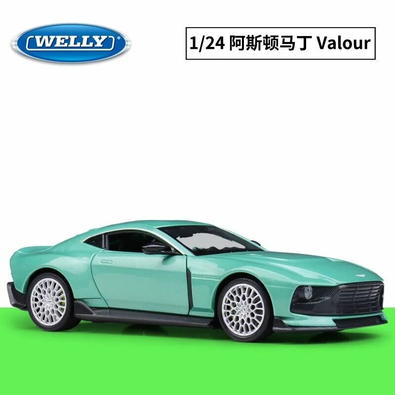 WELLY 1:24 Aston Martin Valour Alloy Car Model Модель коллекции автомобилей для взрослых, детские игрушки
