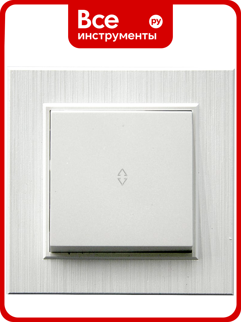 Переключатель 1-клавишный MAKEL СП KAREA LINE STAR 10А, IP20, жемчужный,