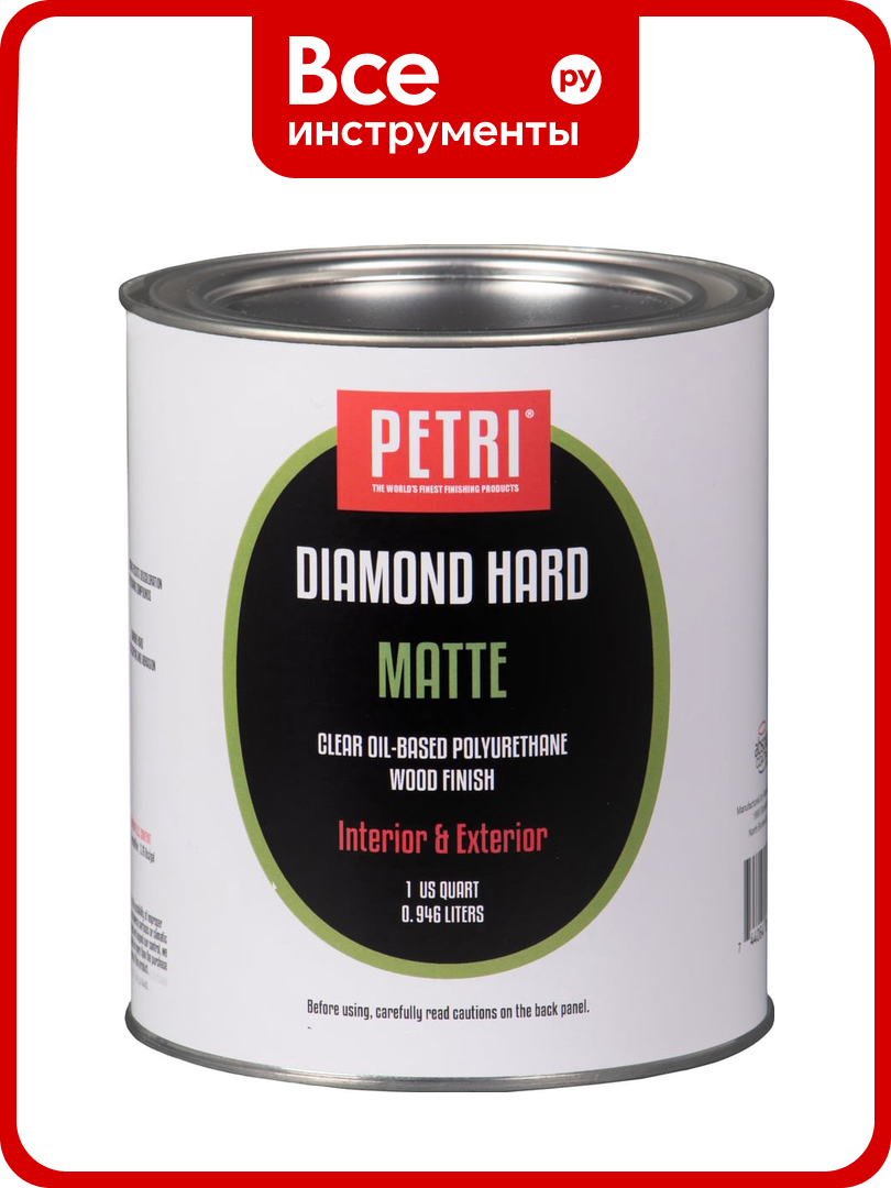Полиуретановый лак Petri Diamond Hard матовый PC9014, внутренних работ