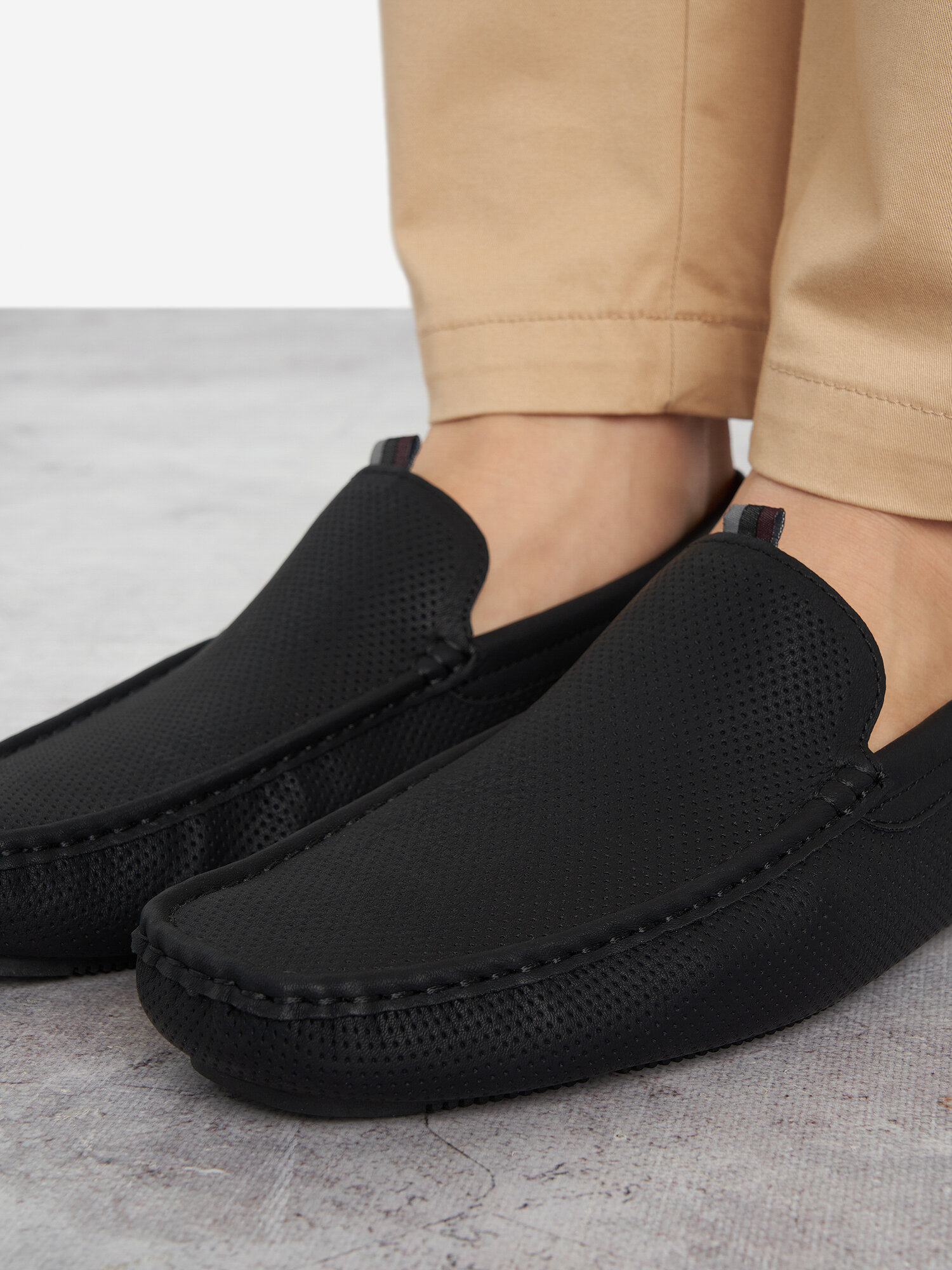 Мокасины INCASS LTH-PERFORATED