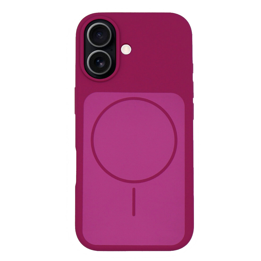 Чехол-накладка для iPhone 17, Silicon Case, магнитный (MagSafe), с дизайном, без лого, X-CASE, винный