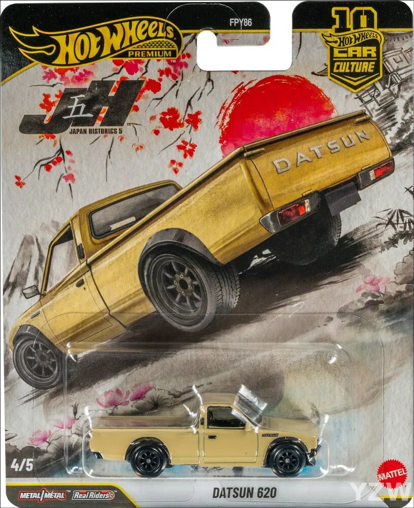 Игрушечная машинка Hot Wheels Premium Datsun 620 1:64 Japan Historics 5