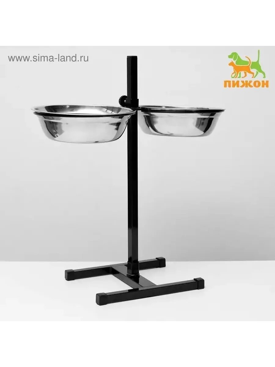 Универсальная стойка для кормления с мисками