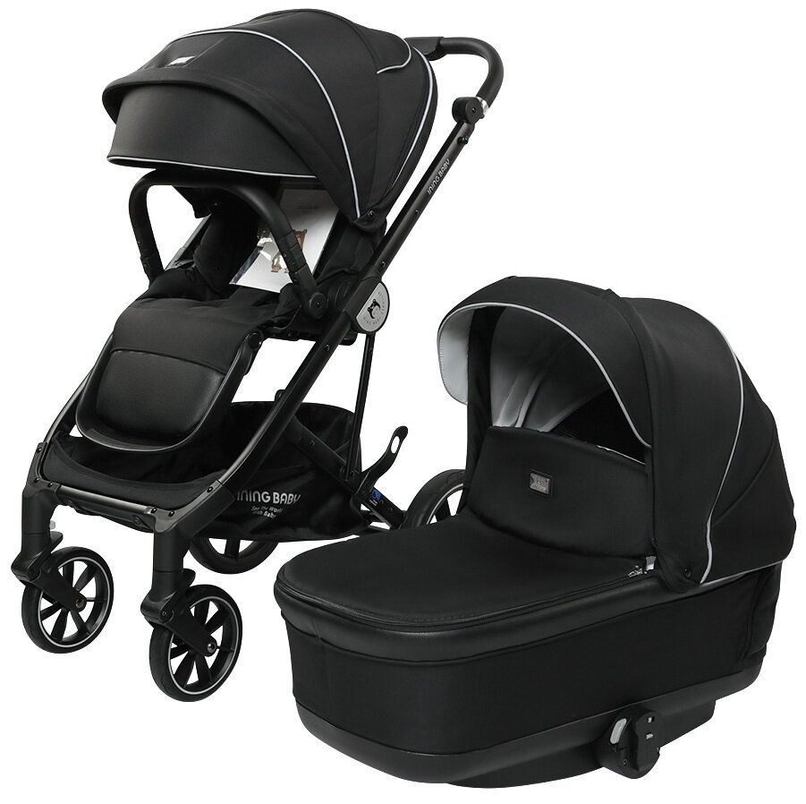 Коляска 2 в 1 Ining Baby Sevila KR338 black
