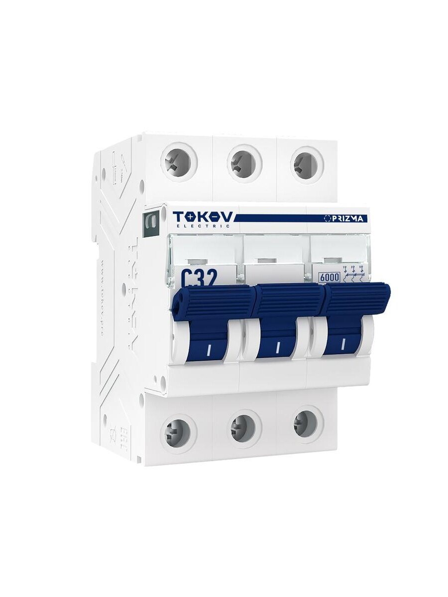 Выключатель автоматический модульный 3п C 32А 6кА PRIZMA TOKOV ELECTRIC TKE-PZ60-MCBI-3-32-C