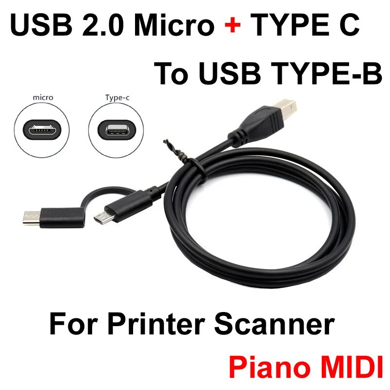 Кабель Micro USB Type-C на USB 2.0, 1 м