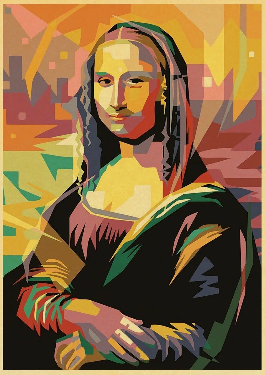 Плакат "Мона Лиза" L035, 42x30 см