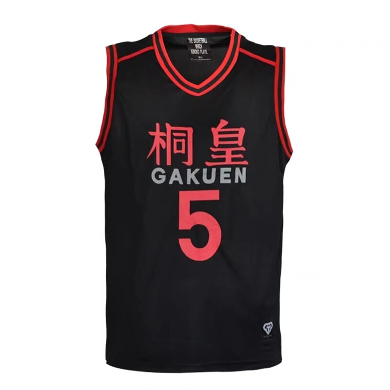 LYNMOLY Аниме Kuroko no Basket Баскетбольная форма Черный, XXXL, 9